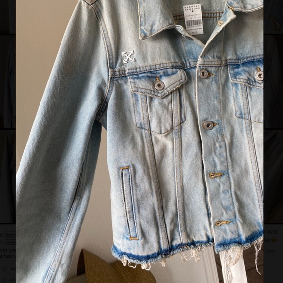 Off-White | Jackets & Coats | Authentic Offwhite Frayed Denim ...